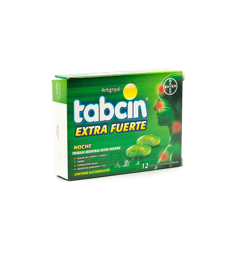 Tabcin Antigripal Liqui-en Gels NOCHE (12x1) | Disdel, S.A. Guatemala