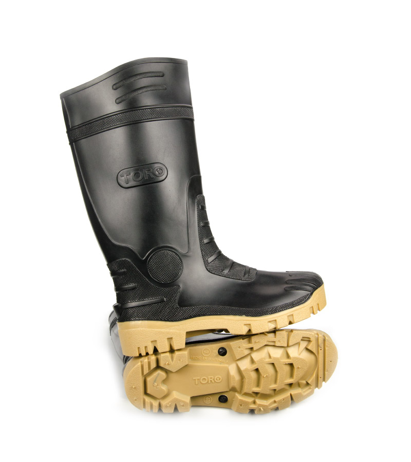 Bota de Hule Negra TORO S/Amarilla #41 | Disdel, S.A. Guatemala